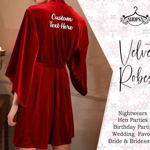 Silk Velvet Robe - Etsy
