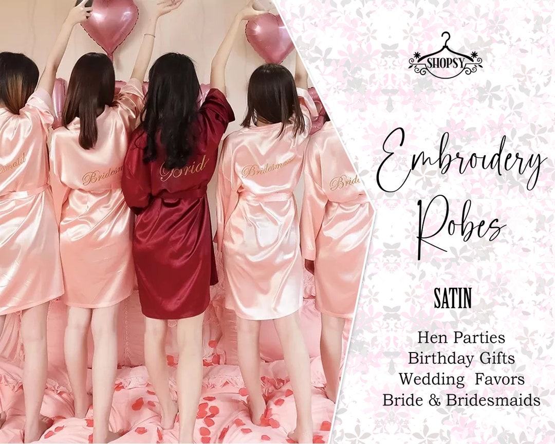 Custom Embroidered Robes Bridal Robes Personalized Robe - Etsy