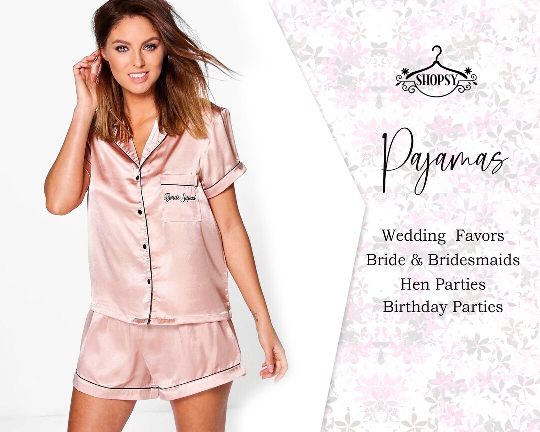 Bridal Pyjamas Bridesmaid Pyjamas Customized Pyjamas Personalized ...