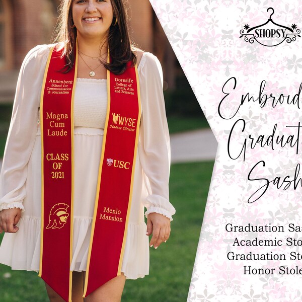 Custom Graduation Stole - Etsy