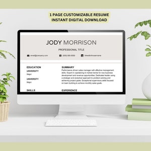 Resume Template Modern Design Digital Download Resume Template for Job ...