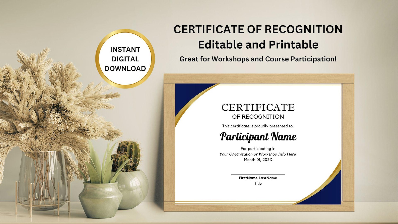 Printable Certificate of Recognition Certificate for Employee Award ...