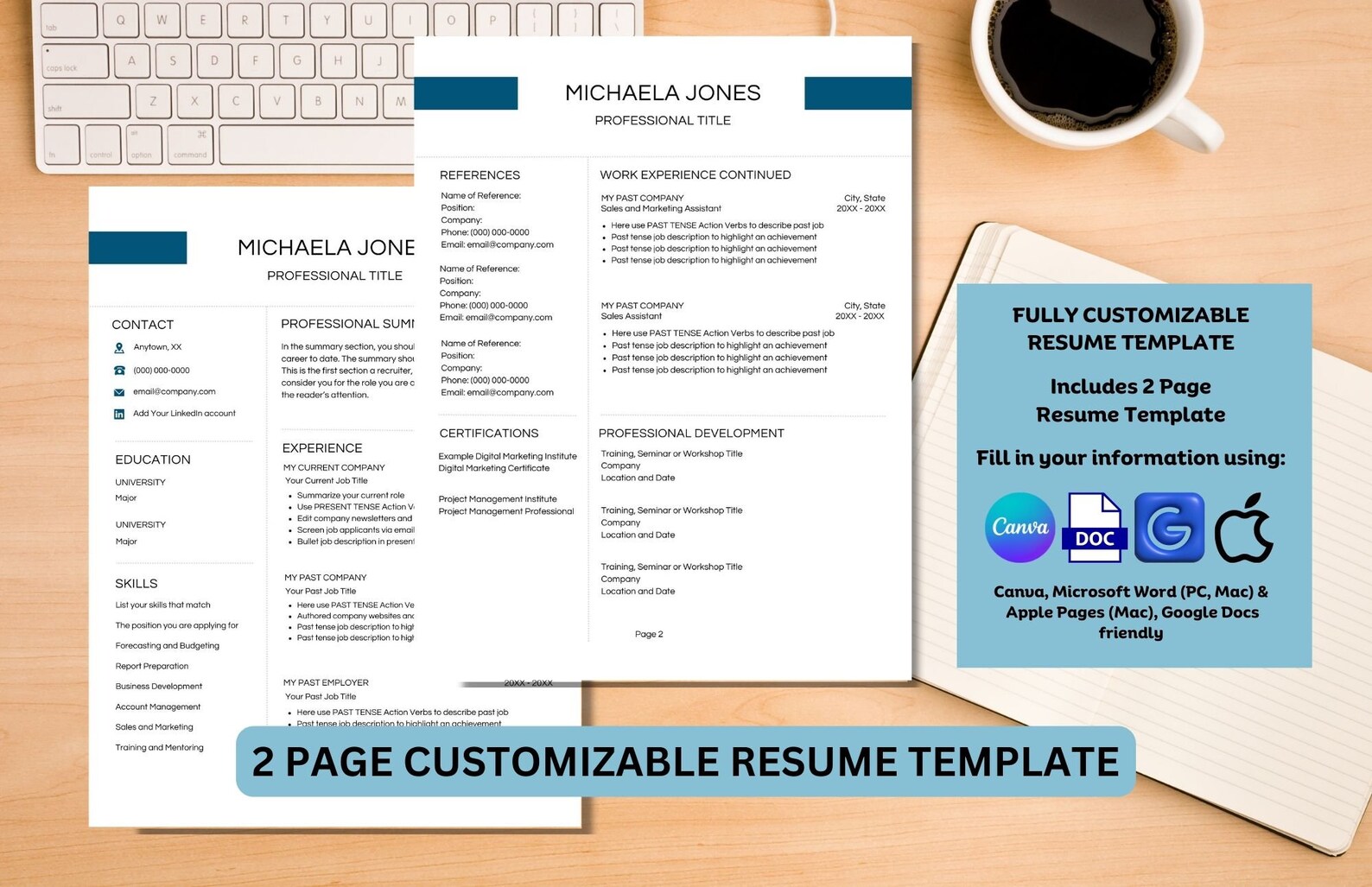 Digital Resume Template for Modern Resume Template for Job Search CV ...