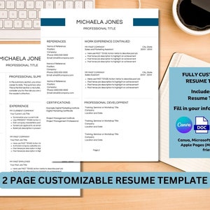 Digital Resume Template for Modern Resume Template for Job Search CV ...