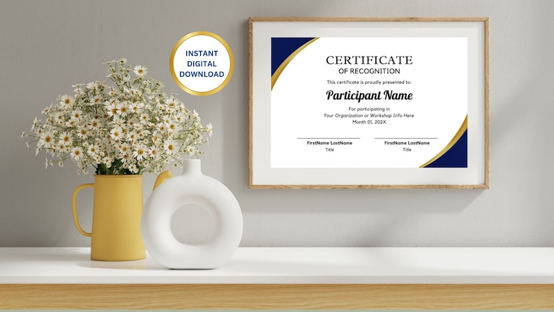 Printable Certificate of Recognition Certificate for Employee Award ...