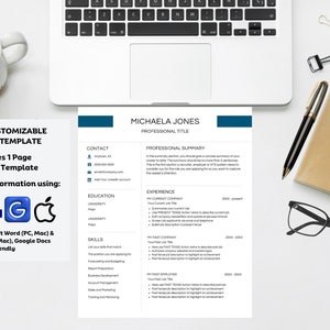 Digital Resume Template for Modern Resume Template for Job Search CV ...