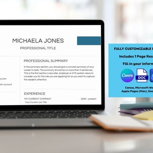 Digital Resume Template for Modern Resume Template for Job Search CV ...