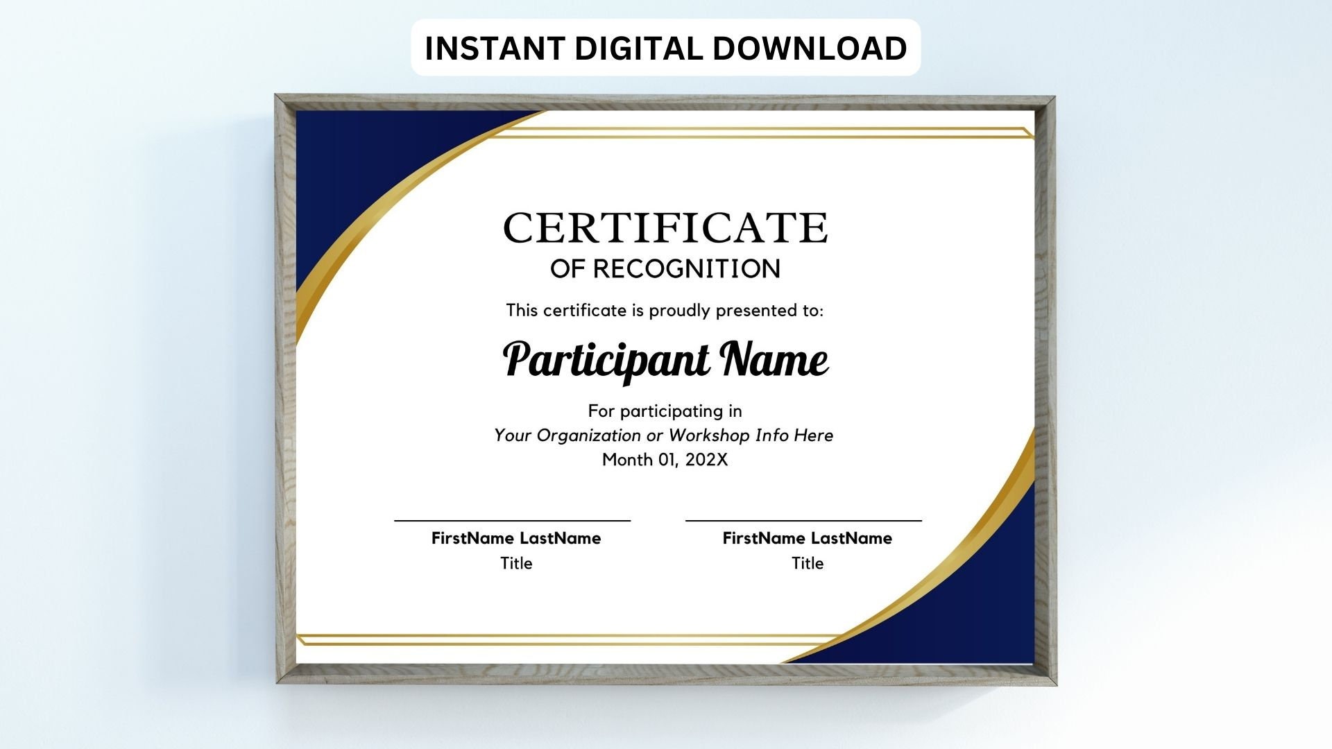 Printable Certificate of Recognition Certificate for Employee Award ...