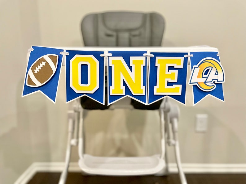 Rams Highchair Banner, Football Highchair Banner, Los Angeles Banner ...
