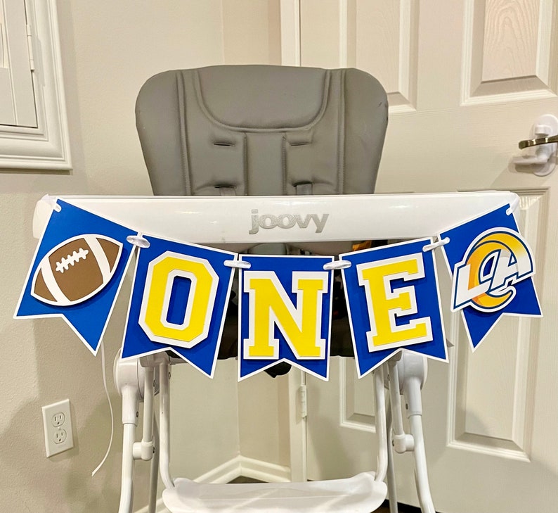 Rams Highchair Banner, Football Highchair Banner, Los Angeles Banner ...