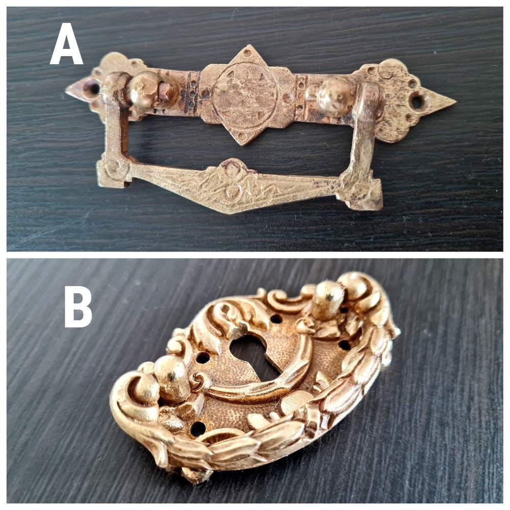 Victorian Antique Brass Drawer Pull, Art Deco Dresser Bail Drawer Pull ...