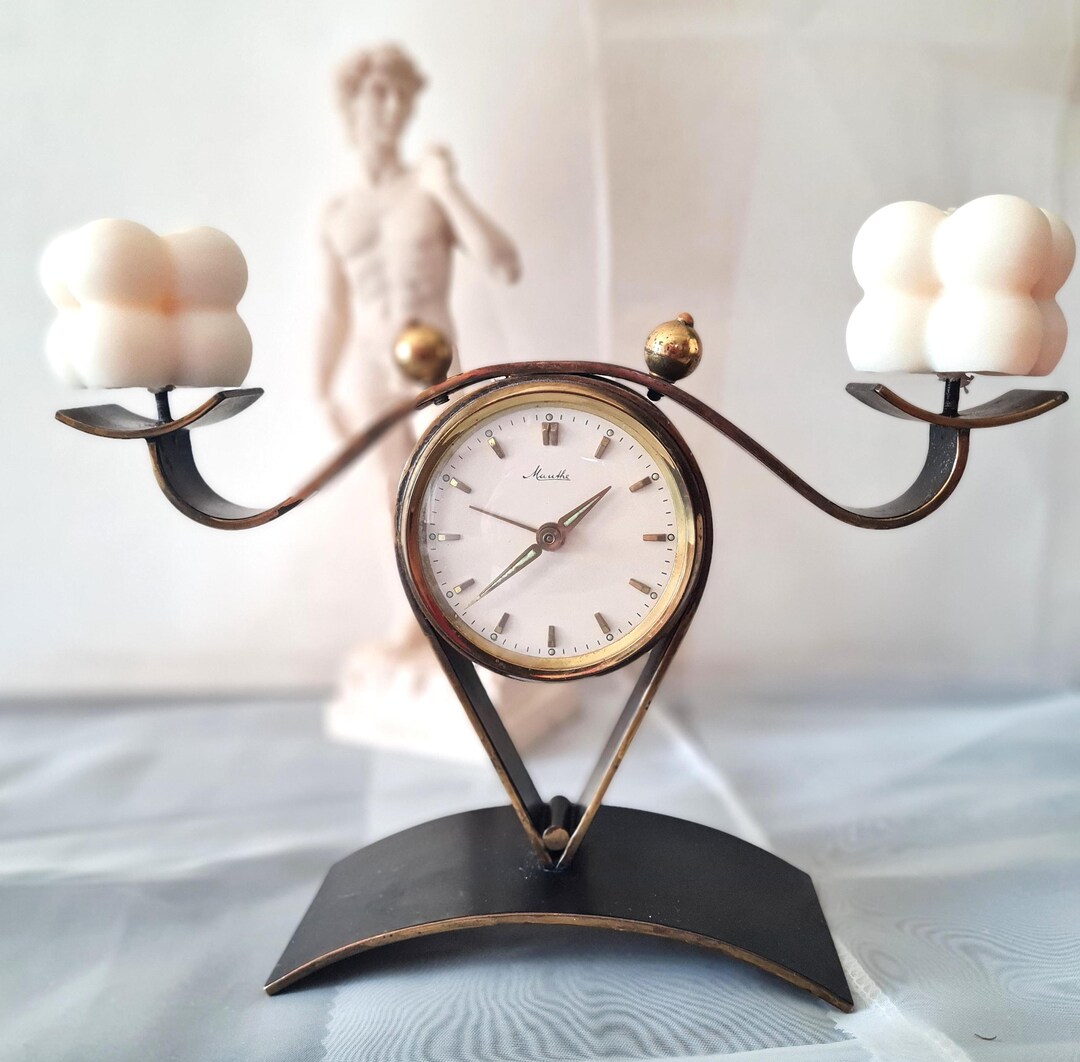 Brass Art Deco Alarm Clock Mauthe West German, Mid Century Modern 1900s ...