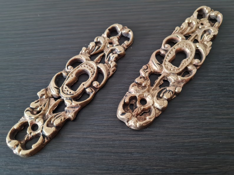 Antique Keyhole Cover Ornate Brass, Door Peep Hole Cover Cabinet Key ...