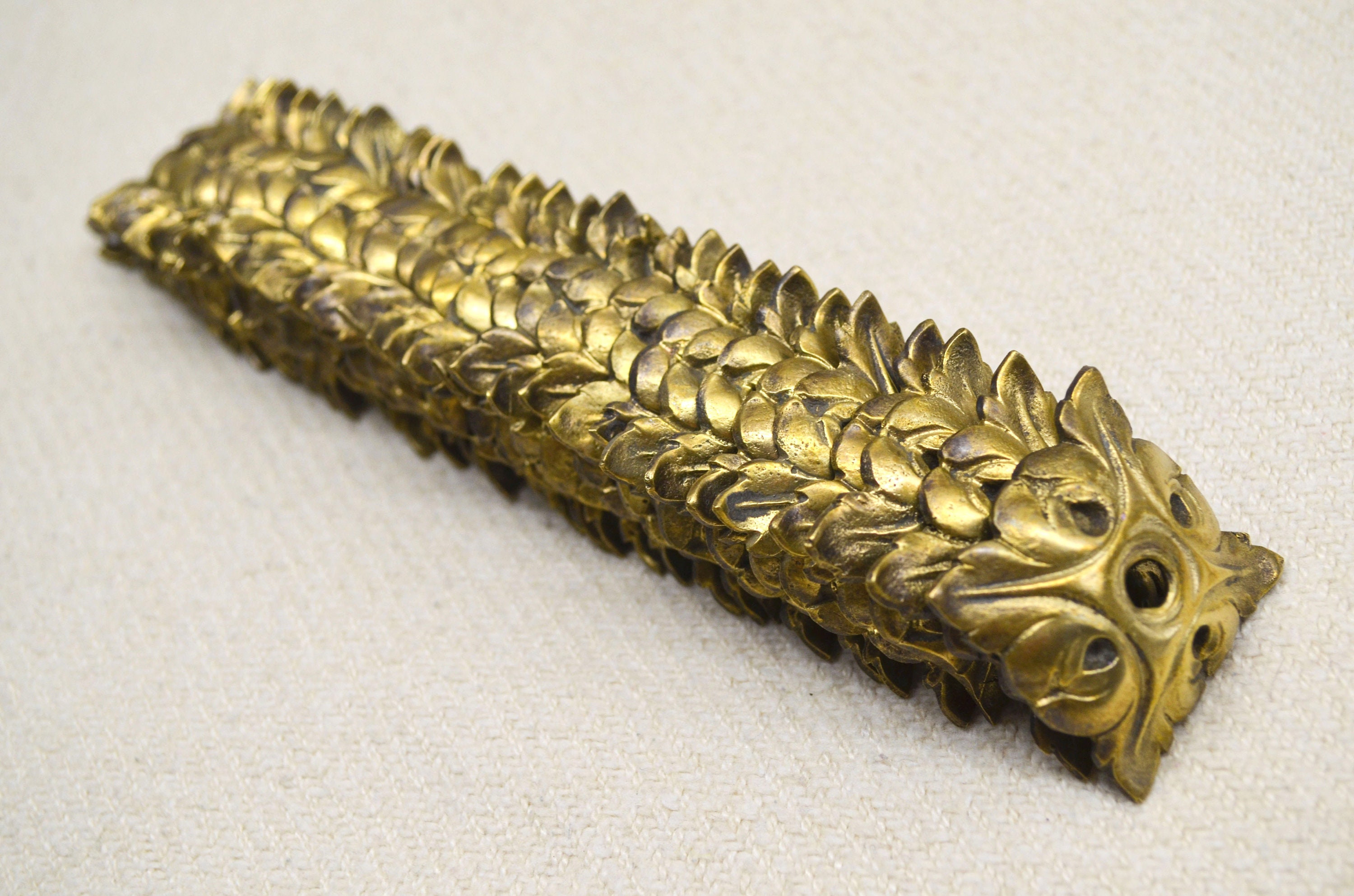 Set 4 Antique Brass Rosettes Back Plates Square Flower Motif Tudor Rose ...