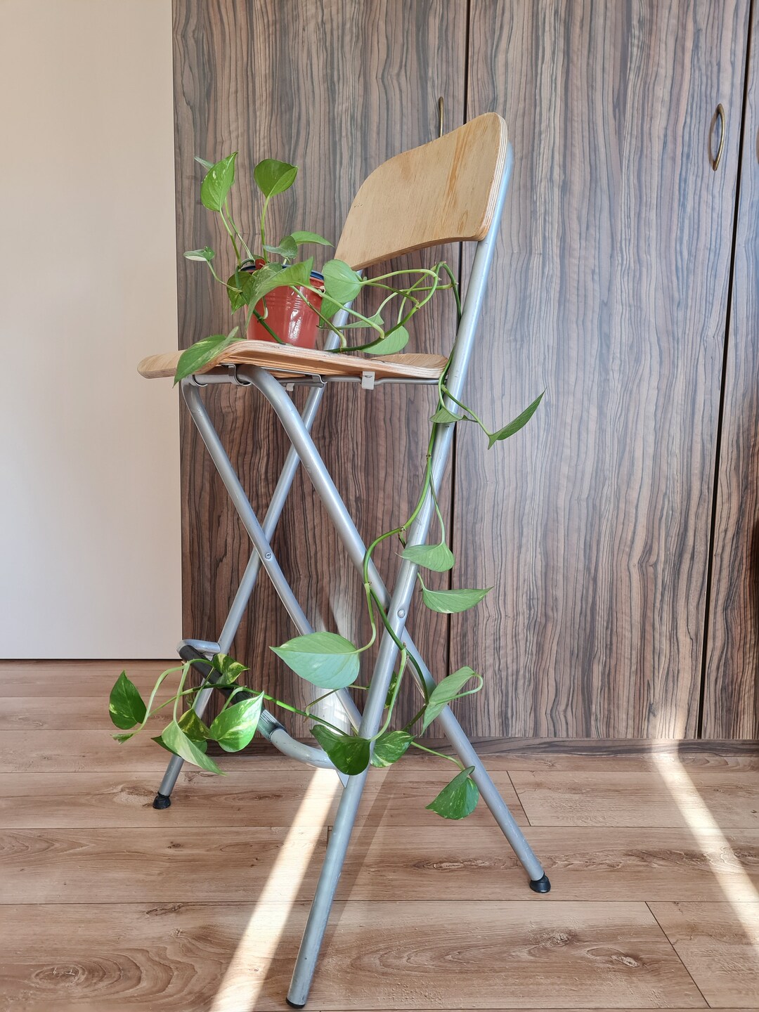 Folding Bar Chair With Back Foldable Bistro Bar Stool With - Etsy