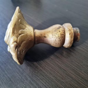 Pair of Ornate Antique Round Door Handles Rococo Style, Brass Door ...