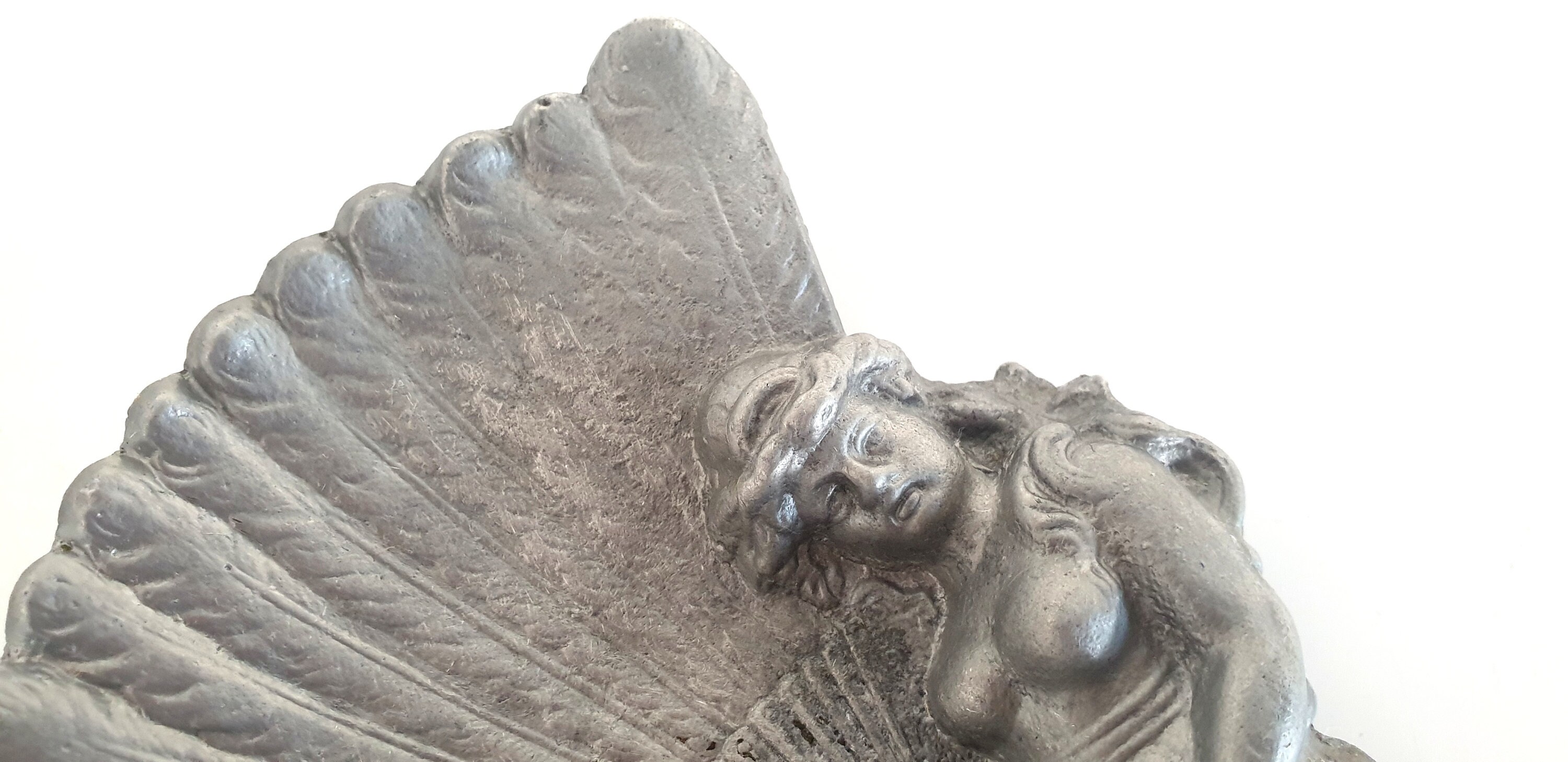 Art Nouveau Woman Lady With Burlesque Fan Trinket Dish Ashtray, Jewelry ...