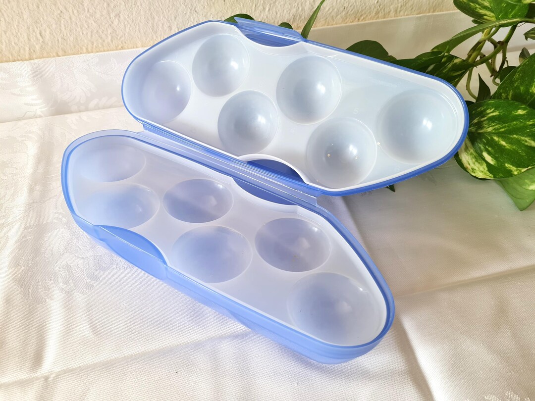 Tupperware Egg Storer Tray Carrier, 6 Eggs Storage Box Holder Keeper ...
