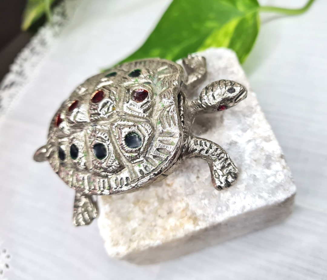Small Sea Turtle Trinket Jewelry Box Dish With Lid, Sea Animals Decor ...