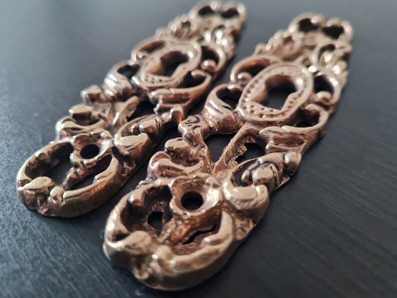 Antique Keyhole Cover Ornate Brass, Door Peep Hole Cover Cabinet Key ...