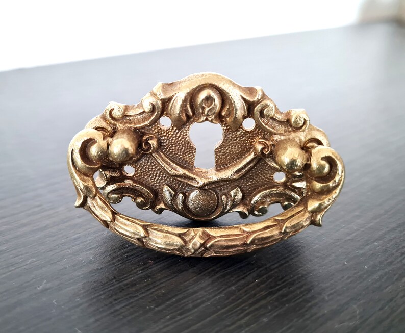 Victorian Antique Brass Drawer Pull, Art Deco Dresser Bail Drawer Pull ...