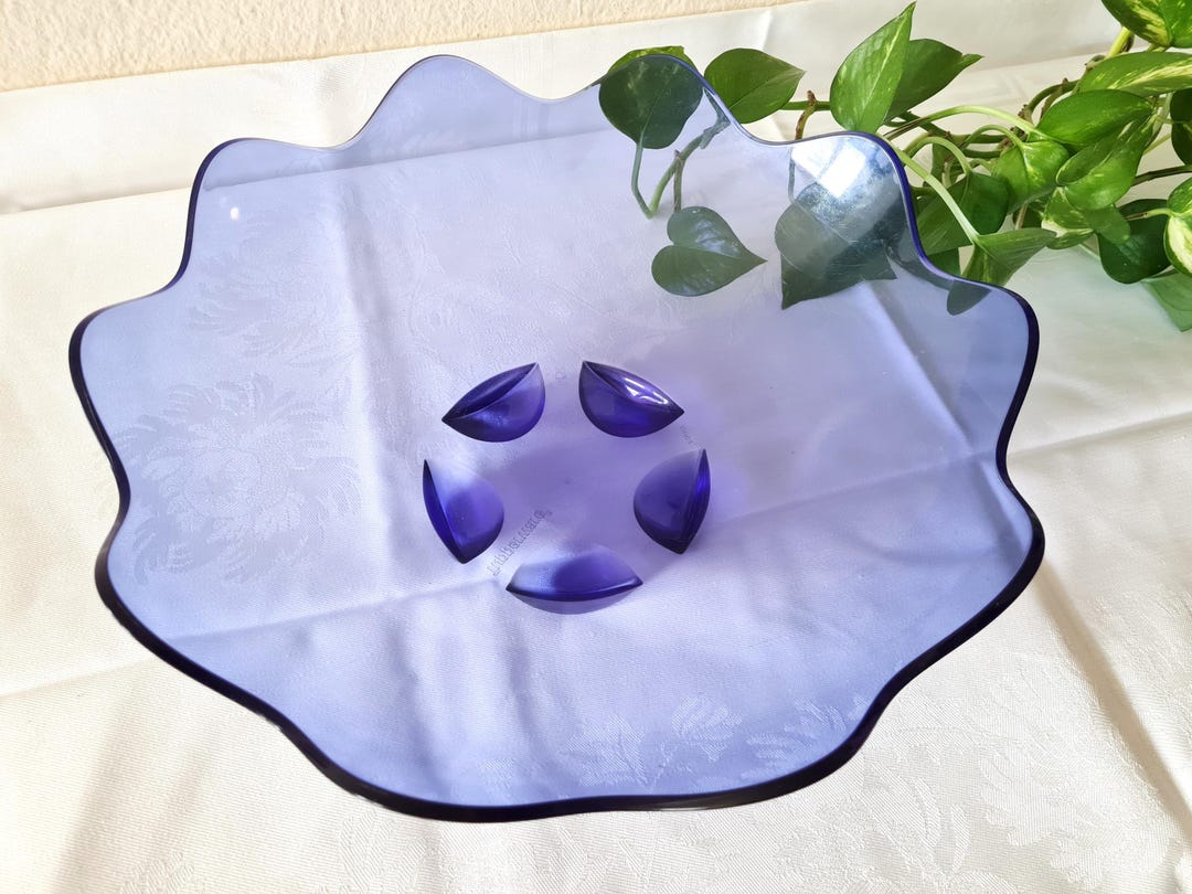 Tupperware Salad or Fruit Serving Bowl Eleganzia Venus, Vintage Blue ...