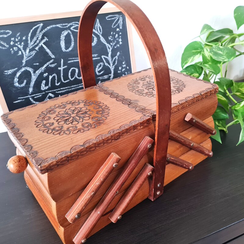 Wood Sewing Box - Etsy
