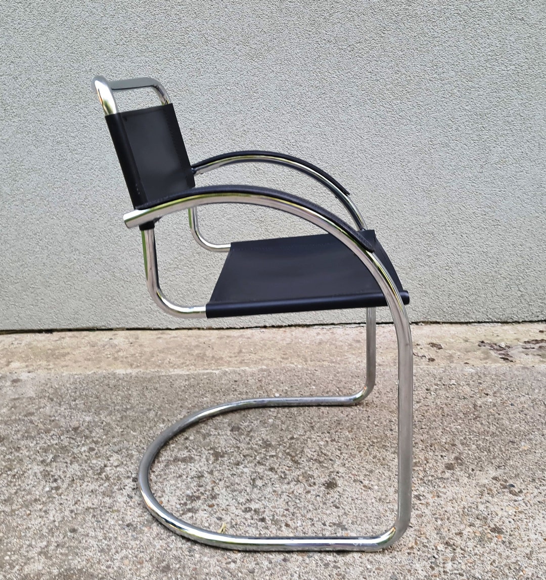 Retro Leather Chrome Stools, 70s Cantilever Vintage Desk Chairs, Office ...