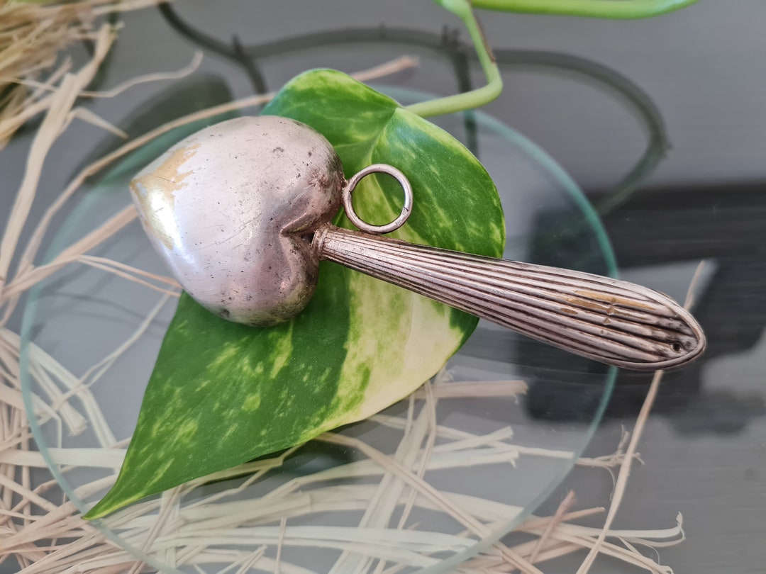 Heart Rattle Baby Toy, Antique Victorian Baby Rattle Silver Plated, New ...