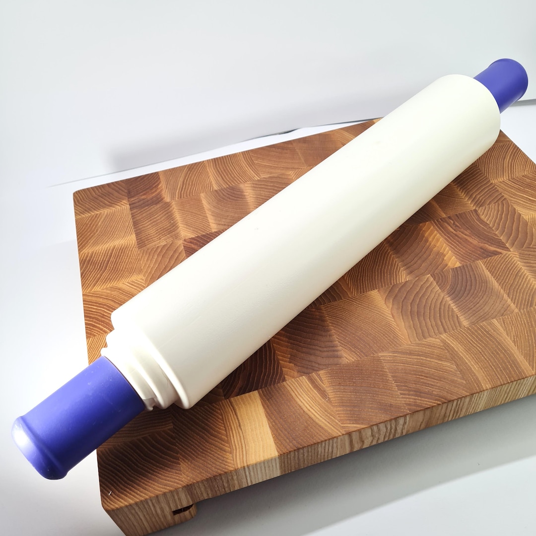 Vintage Tupperware Rolling Pin Blue White Plastic MCM Kitchen, Can Be ...
