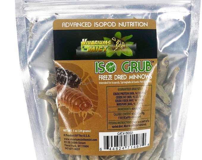 Iso Grub Freeze Dried Minnows Isopod Food Isopods Bioactive - Etsy UK