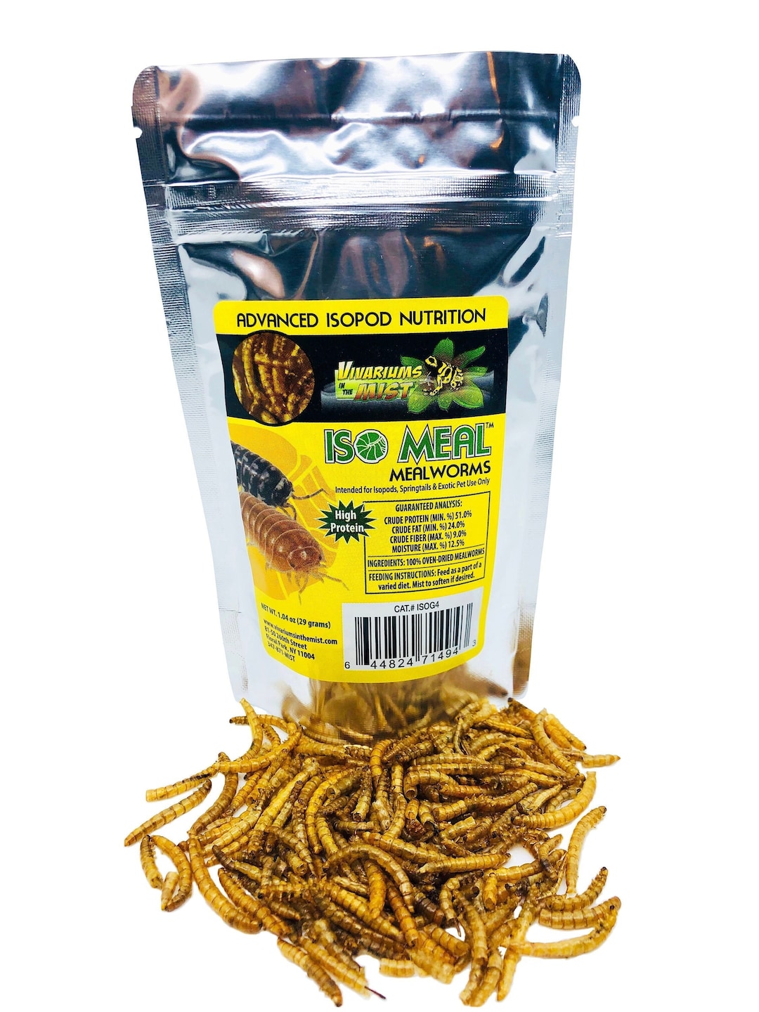 Iso Meal Isopod Food - Isopods / Mealworms / Springtails / Bioactive - Etsy
