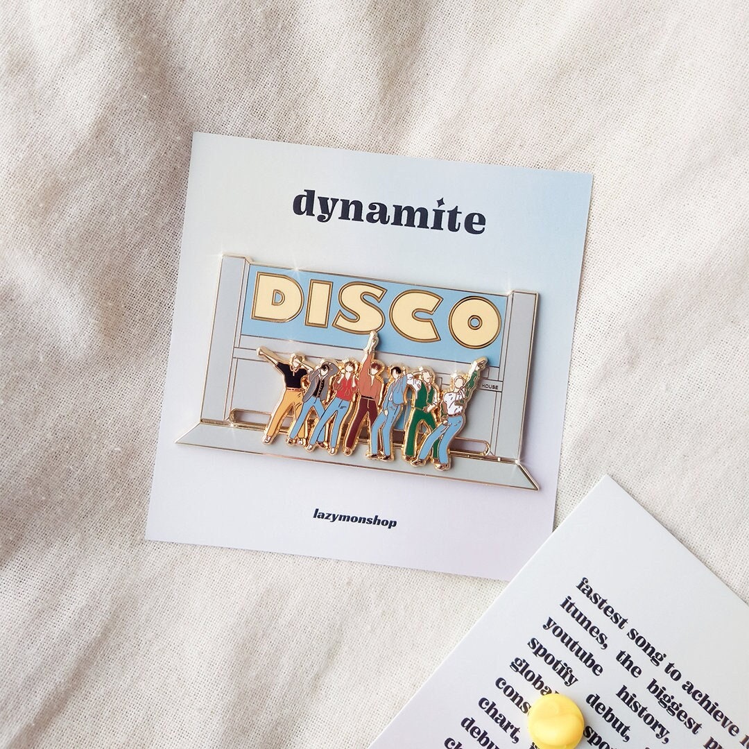 Sliding Dynamite Pin + Free OT7 Photocard | Interactive Enamel Pin ...