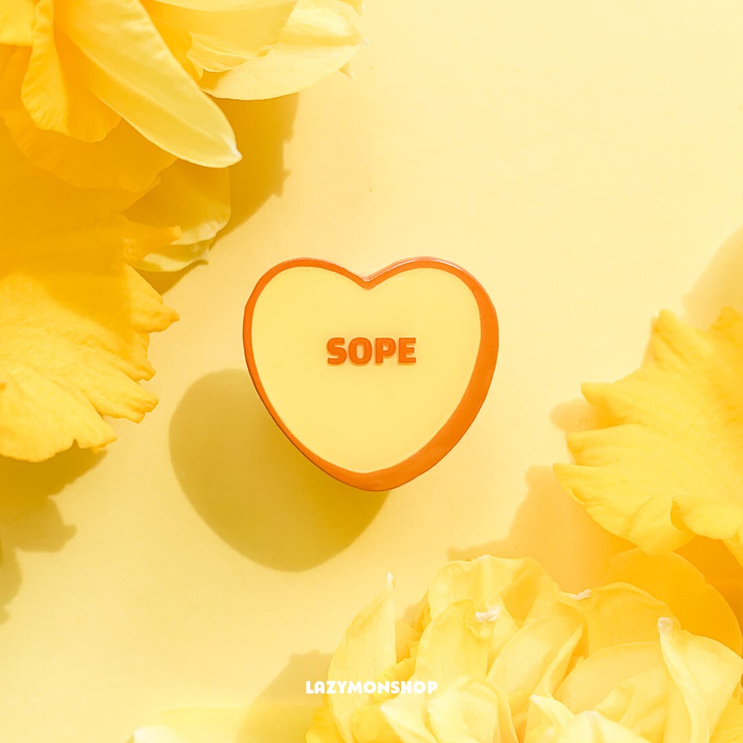 Bangtan Candy Heart SOPE Pin | Cute BTS Enamel Pins | Yellow Board ...