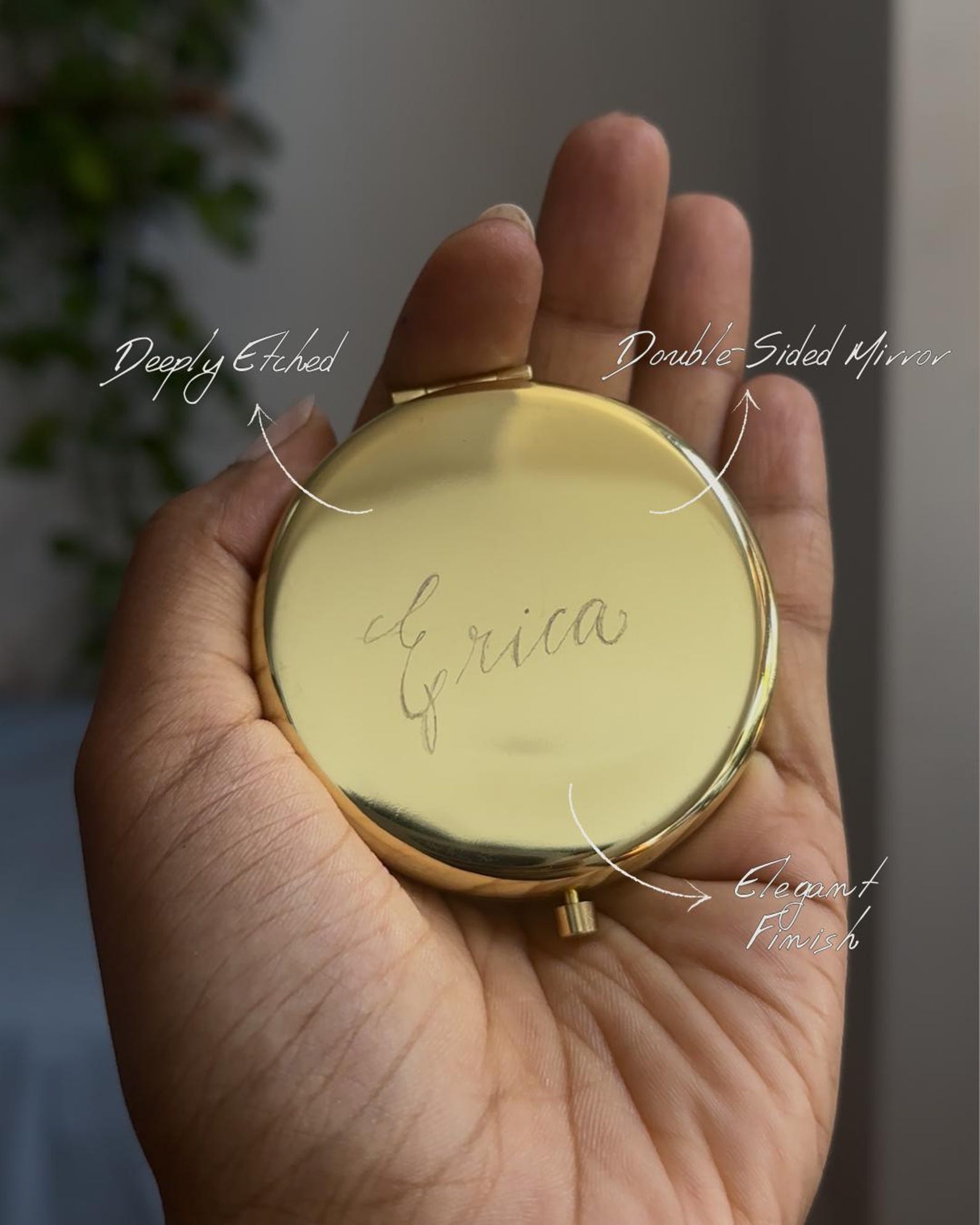 Personalized Compact Mirror, Custom Name Pocket Mirror, Makeup Mirror ...