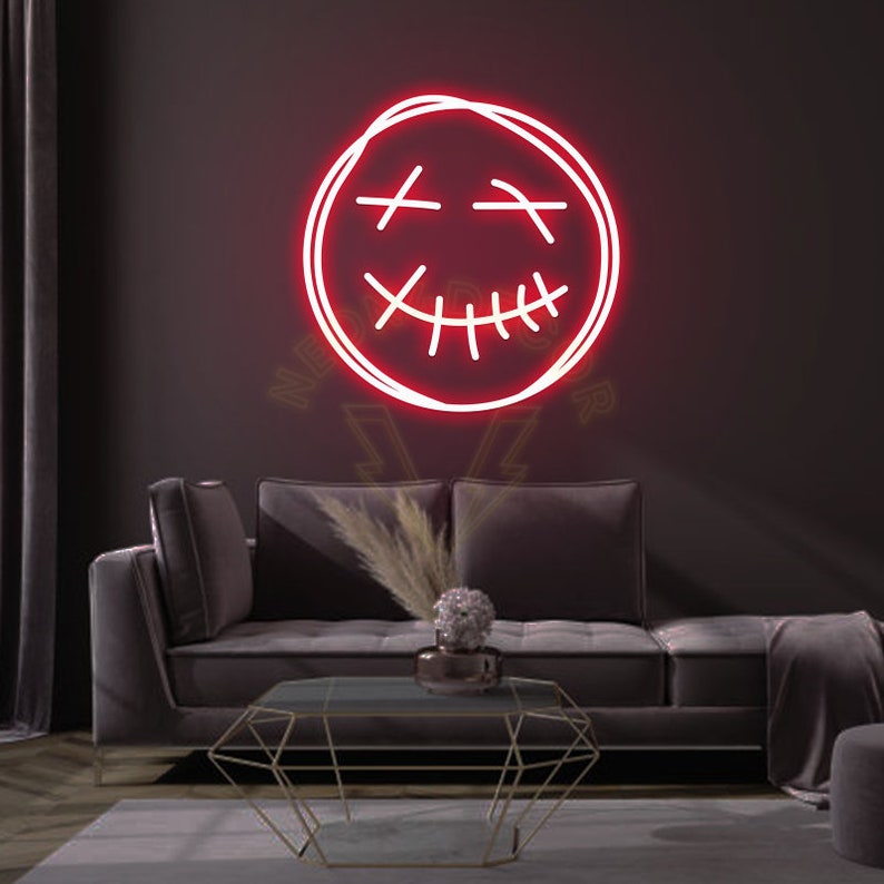 Evil Smile Neon Sign Custom / Led Cool Lamp Neon Light / Hit - Etsy