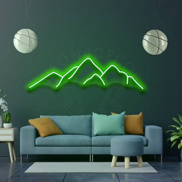 Neon Mountain - Etsy