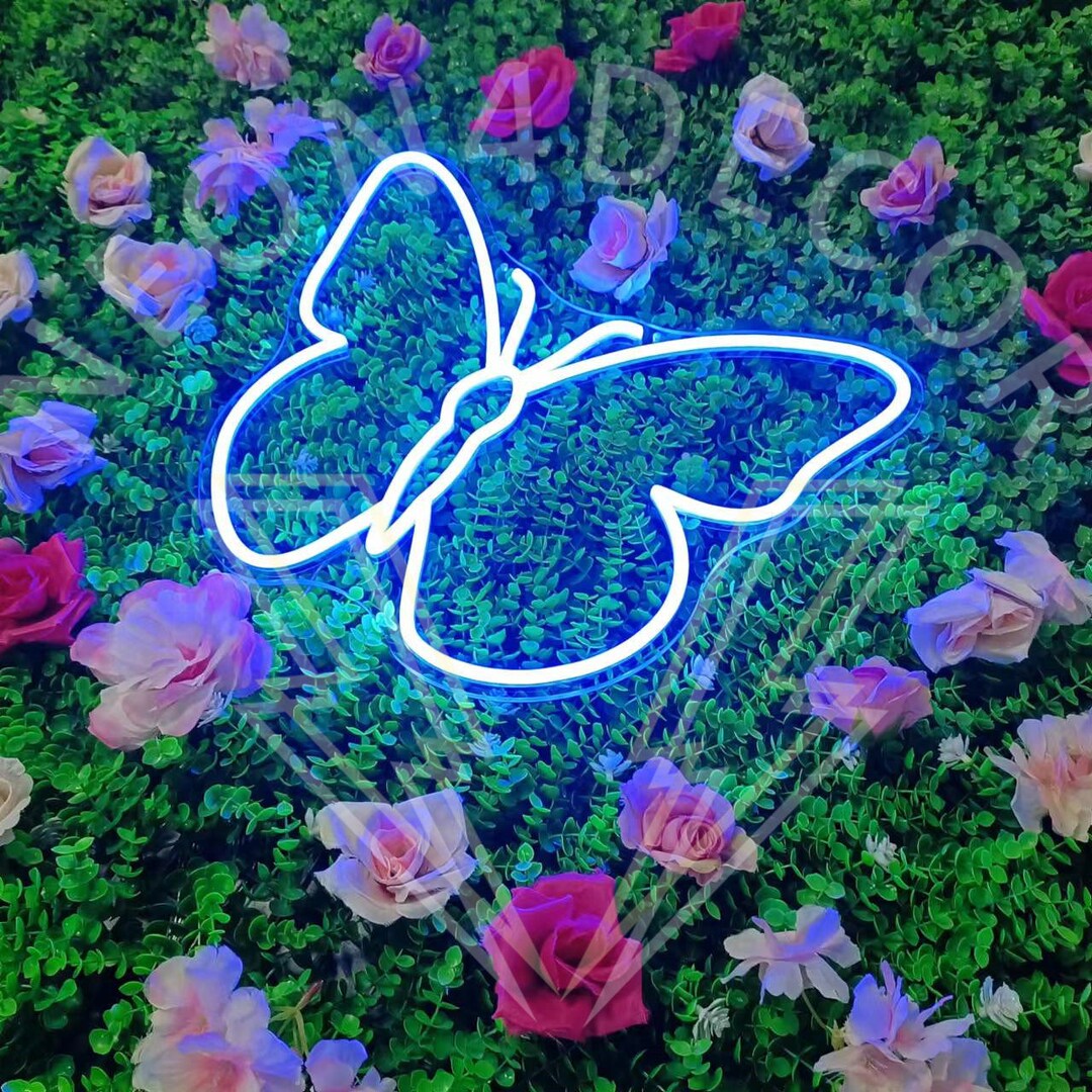 Butterfly Neon Sign Custom Led Light Home Decor Girls Gift - Etsy