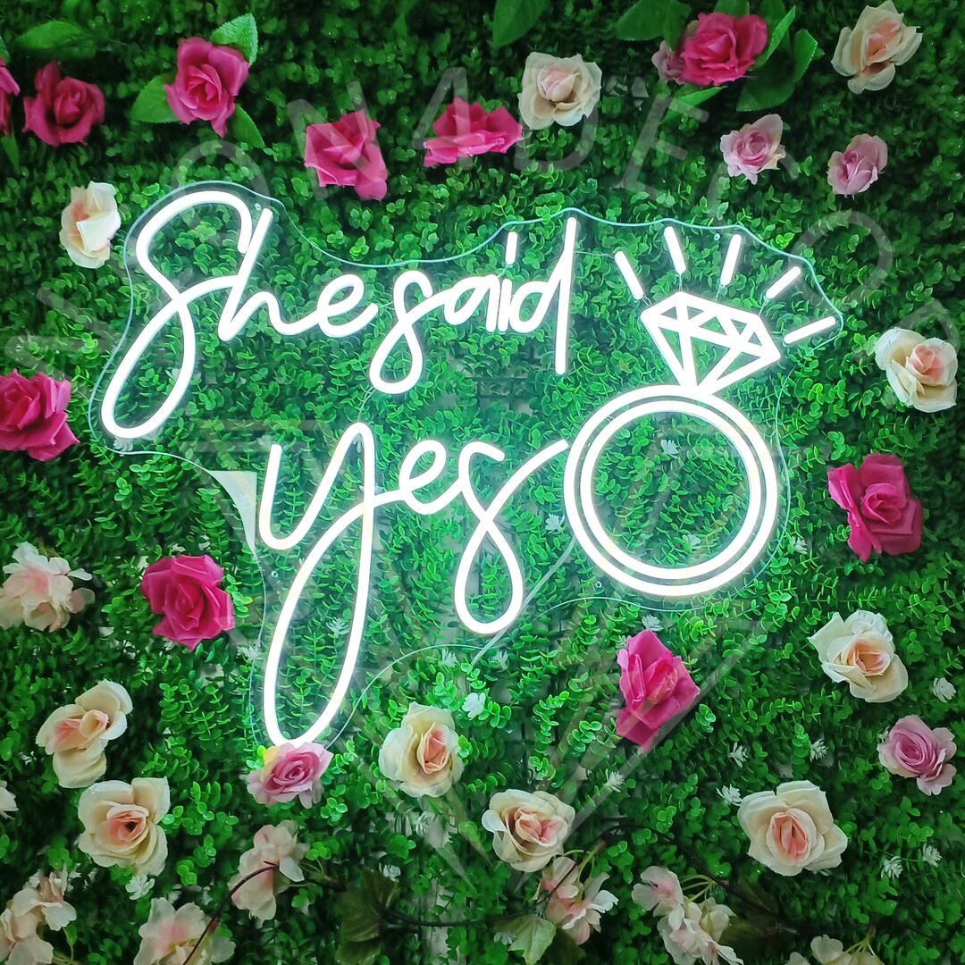 Custom Neon Sign She Said Yes Wedding Sign Decor neon Sign - Etsy Australia