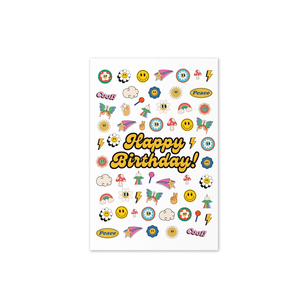 Personalized Hippie Birthday Card - Etsy