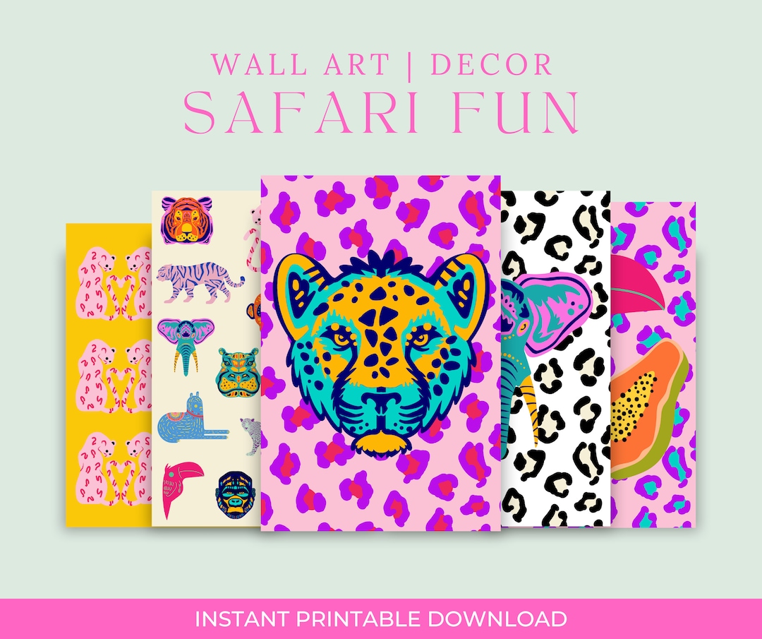 Printable Safari Wall Art Decor - Etsy