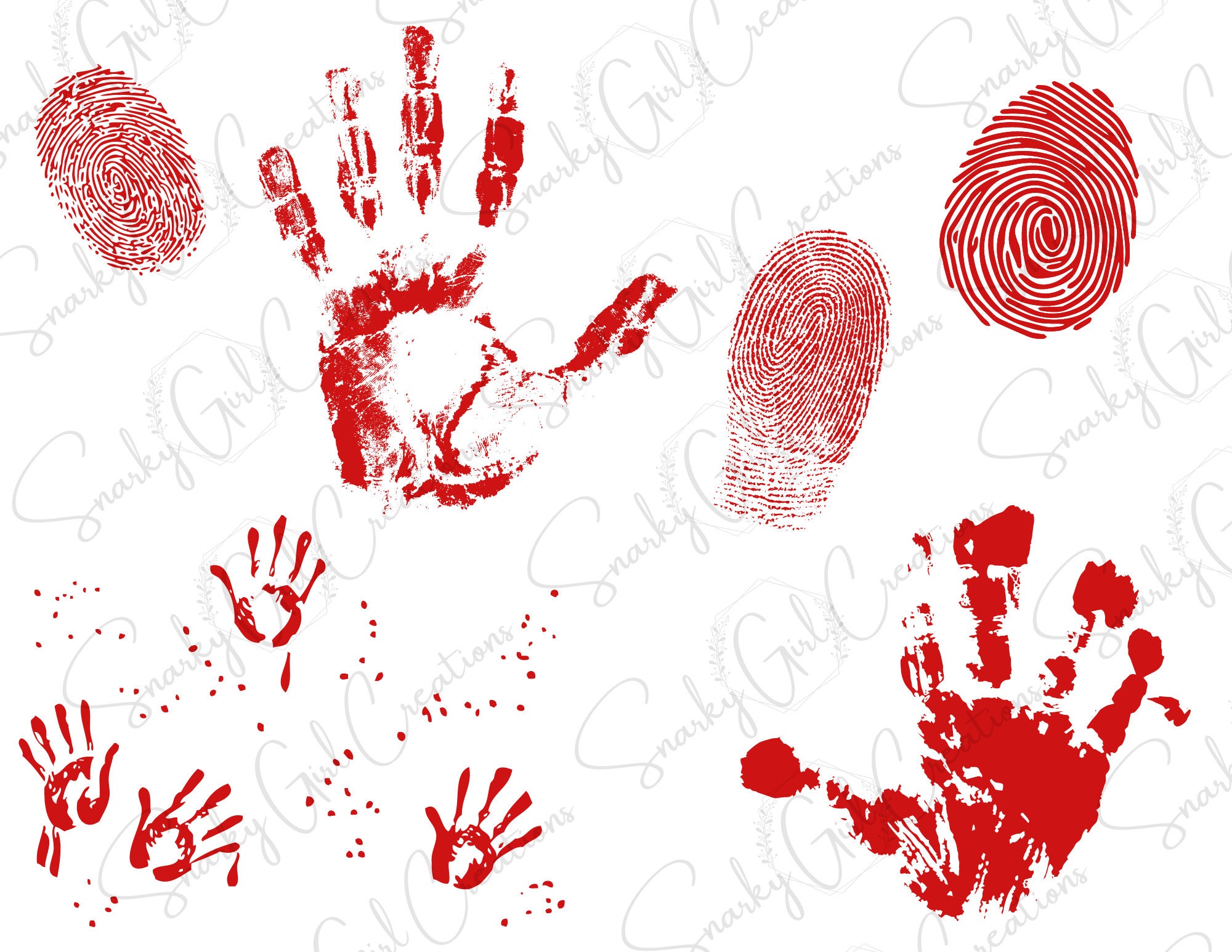 True Crime Horror Serial Killer Blood Drips, Splatter & Handprint ...
