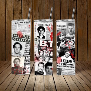 True Crime Serial Killer Newspaper Clipping Files in Landscape 6 Full ...