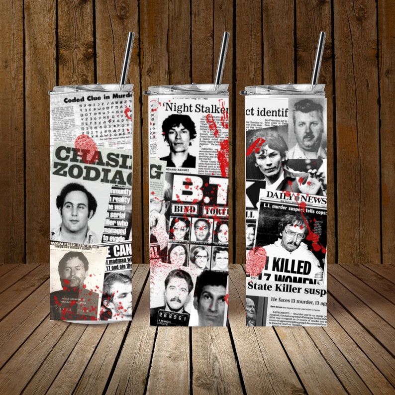 True Crime Serial Killer Newspaper Clipping Files in Landscape - Etsy