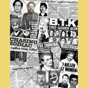 True Crime Serial Killer Newspaper Clipping Files in Portrait - Etsy