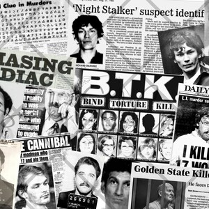 True Crime Serial Killer Newspaper Clipping Files in Landscape 6 Full ...