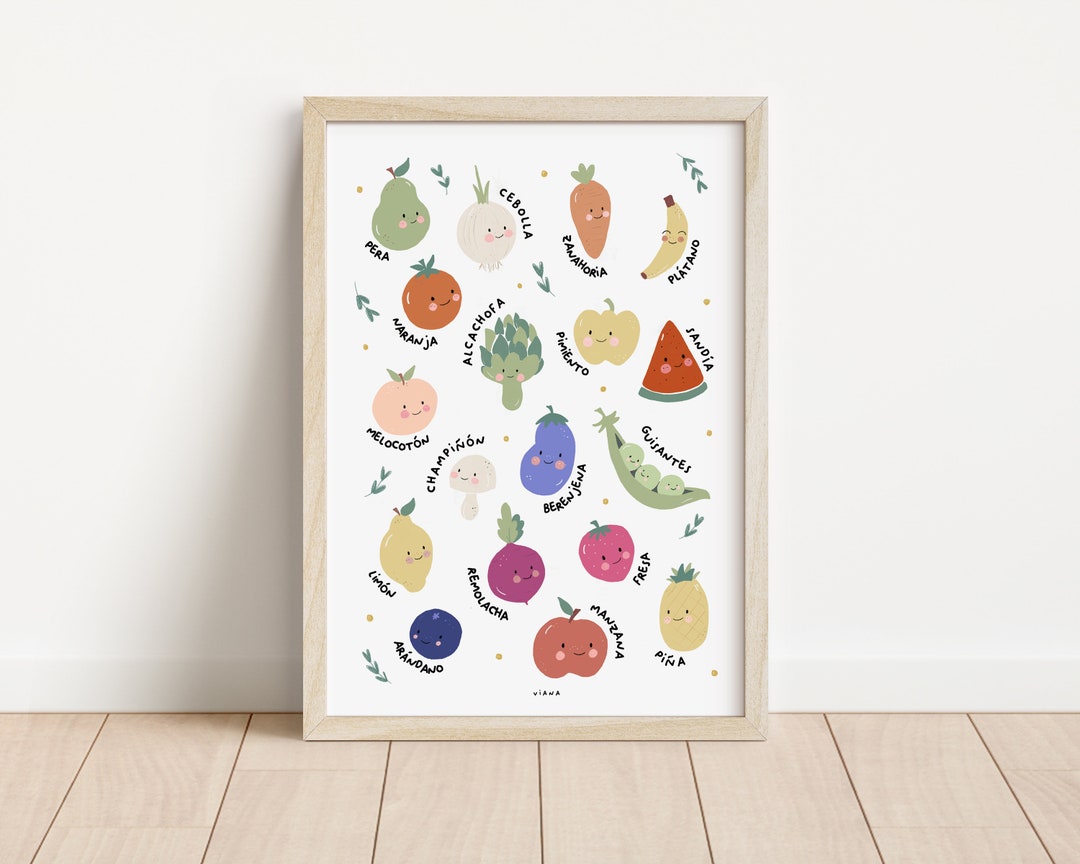 Fruit Printable Digital Download Kids Wall Decor, Kids Printable Art ...