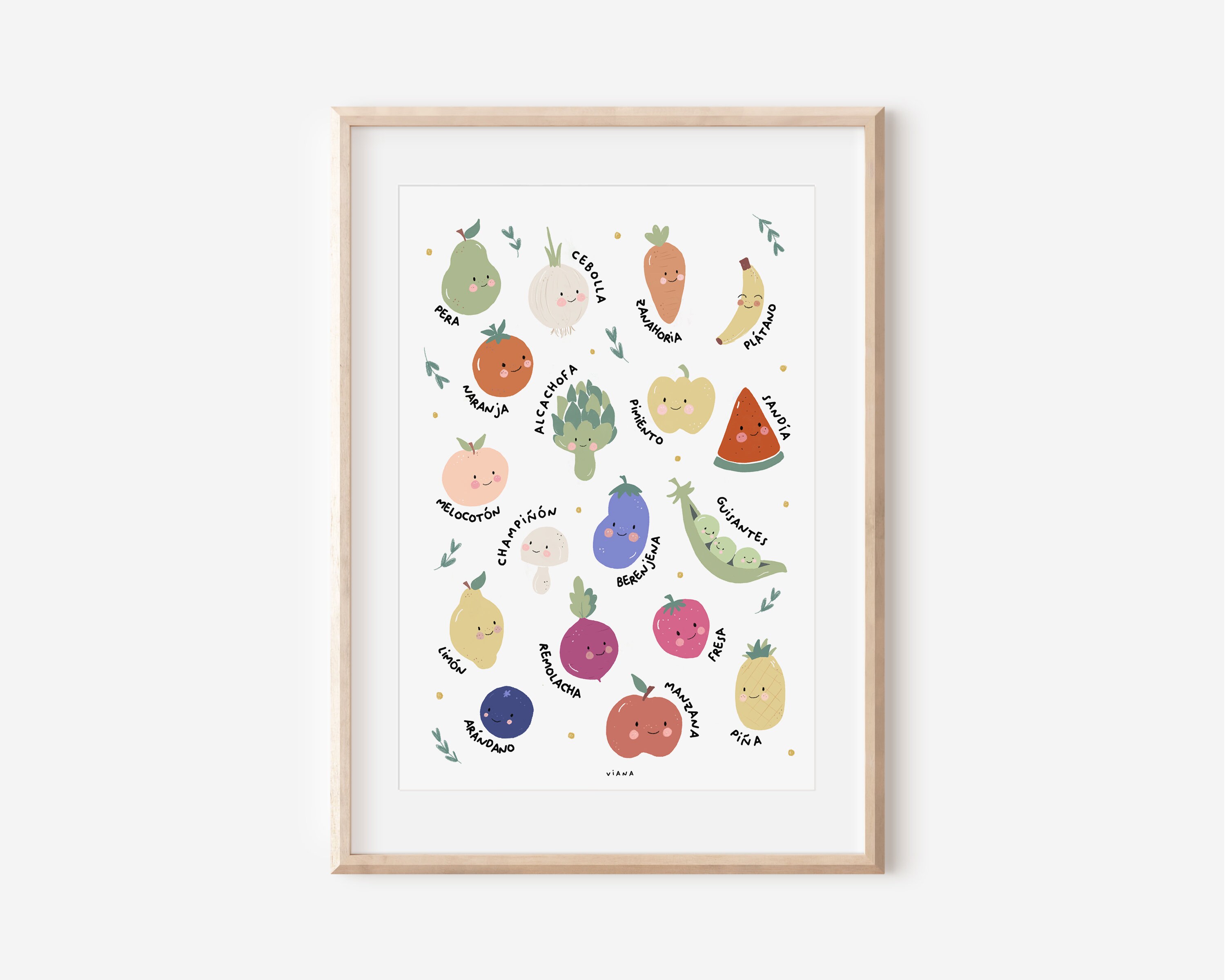 Fruit Printable Digital Download Kids Wall Decor, Kids Printable Art ...
