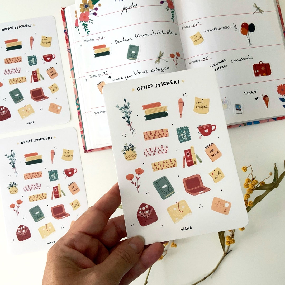 Office Sticker Sheet, Bujo Stickers, Agenda Stickers, Planner Stickers ...