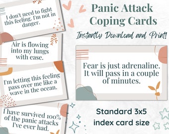 Panic Coping Cards - Etsy